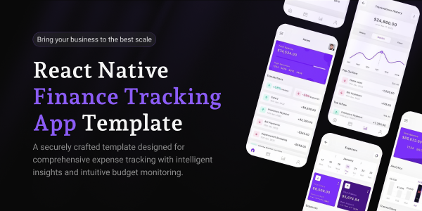React Native Finance Tracking Template & UI Kit | gluestack market
